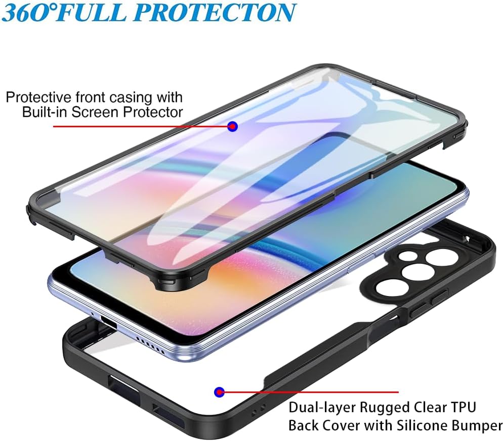 Samsung Galaxy A17 Case 360 Full Body Screen Protector Cover – YourGadget